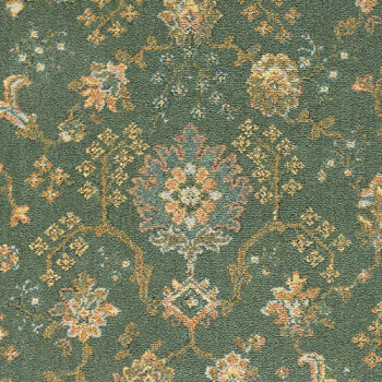 Brintons Renaissance Green Palmette Broadloom - 4/24052 - Brompton Carpets